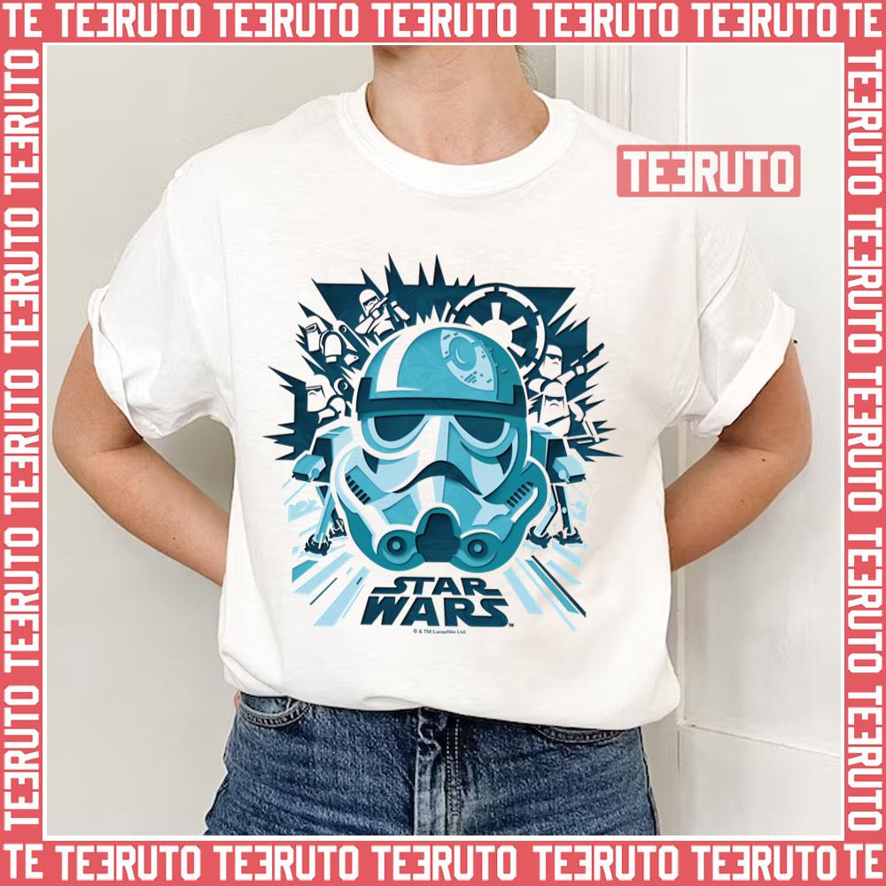 Paper Cut Out Collage Star Wars Stormtrooper Unisex T-Shirt - Teeruto