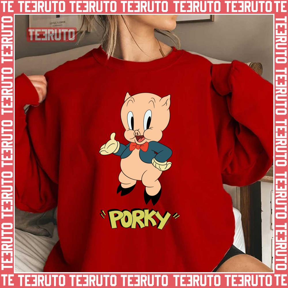 Retro Laughs Porky Pig Looney Tunes Unisex T-Shirt - Teeruto