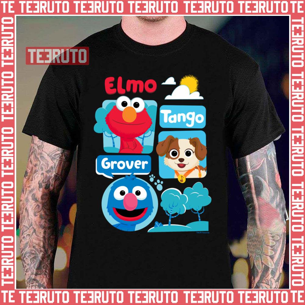 Tango & Grover Park Graphic Sesame Street Elmo Unisex T-Shirt - Teeruto