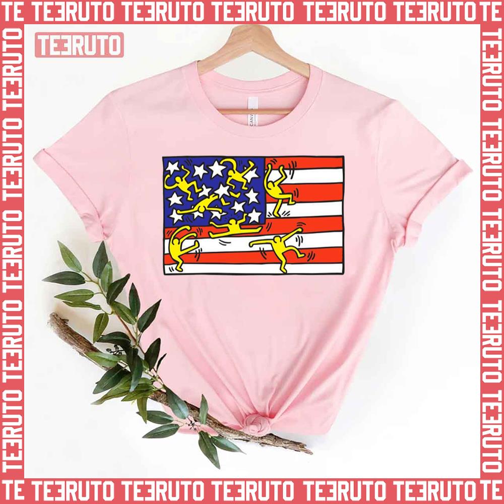 The Flag Keith Haring Unisex T-Shirt - Teeruto
