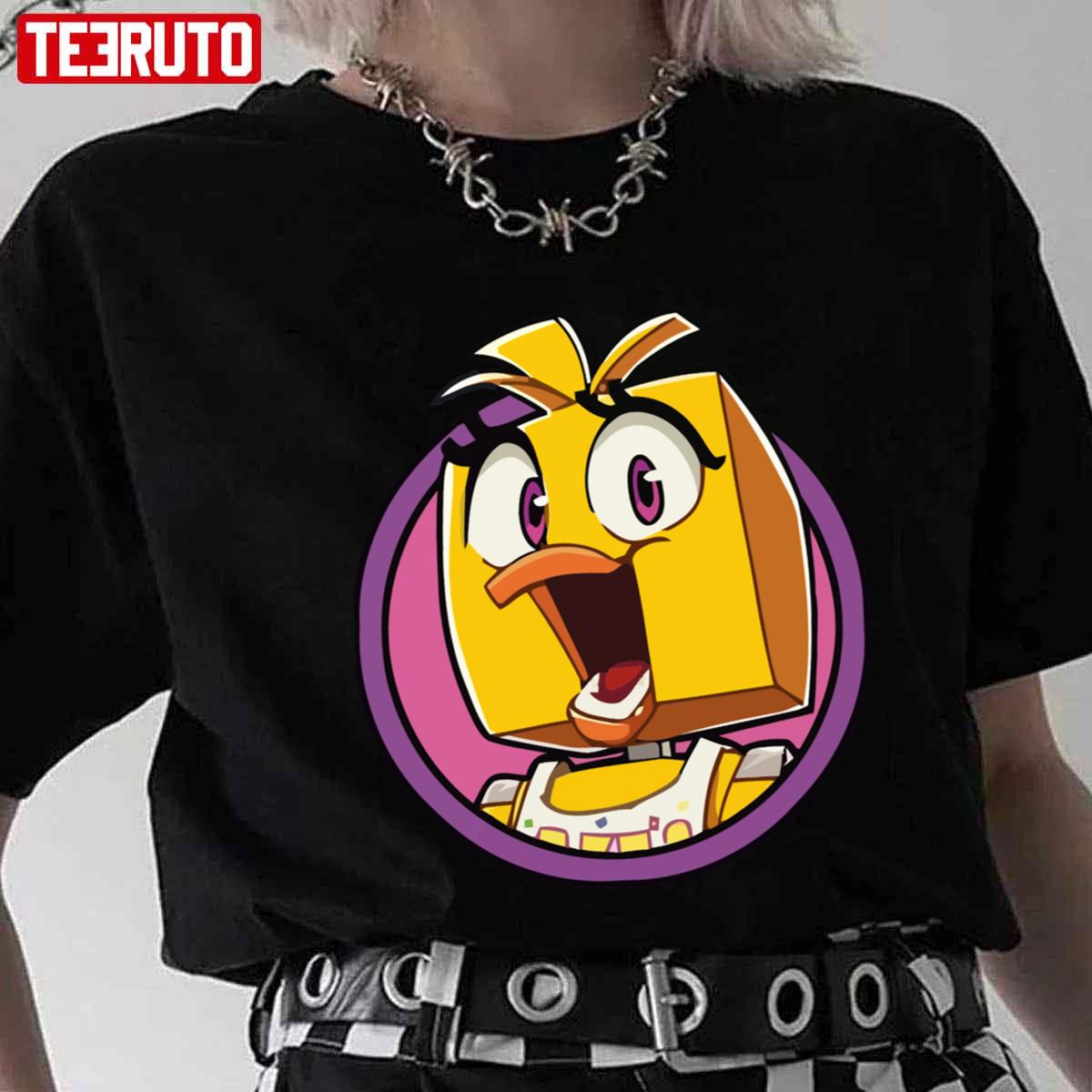 Chicka Five Nights At Freddy's Cartoon Art Unisex T-Shirt - Teeruto