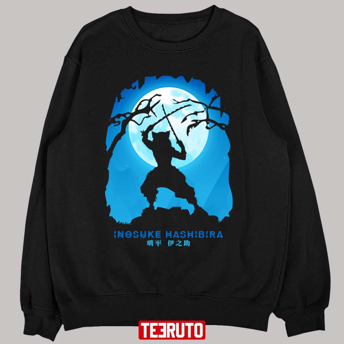 Demon Slayer Inosuke Hashibira Japanese Typo Artwork Unisex T-Shirt ...