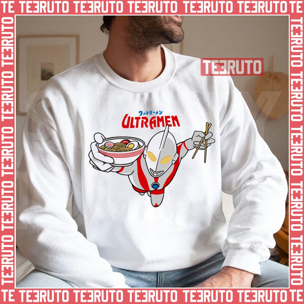 Flying Ultramen Eating Ramen Ultraman Unisex Sweatshirt - Teeruto