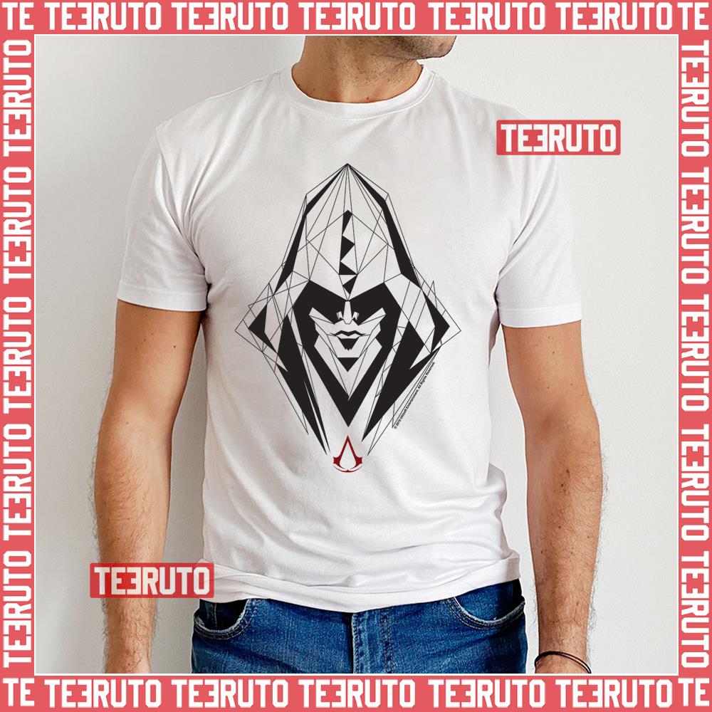 Geometric Hood Assassin Logo Assassin's Creed Unisex T-Shirt - Teeruto