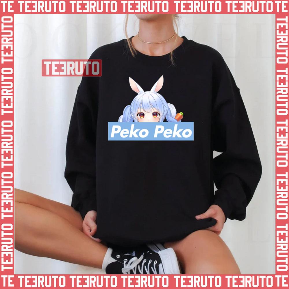 Peko Peko Peeker Holomyth Bunny Hare Girl Hololive Usada Pekora Unisex T-Shirt - Teeruto