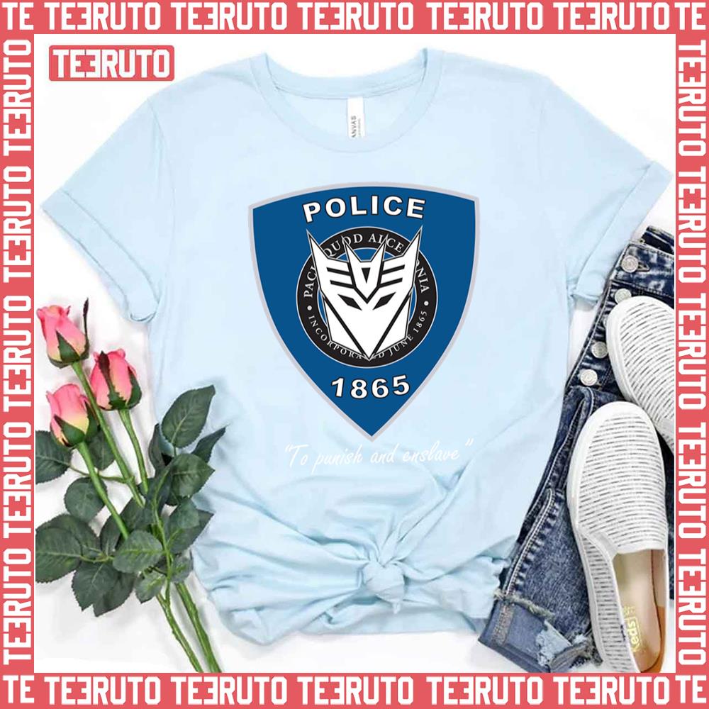 Decepticon Barricade Police Decal To Punish Transformers Unisex T-Shirt ...