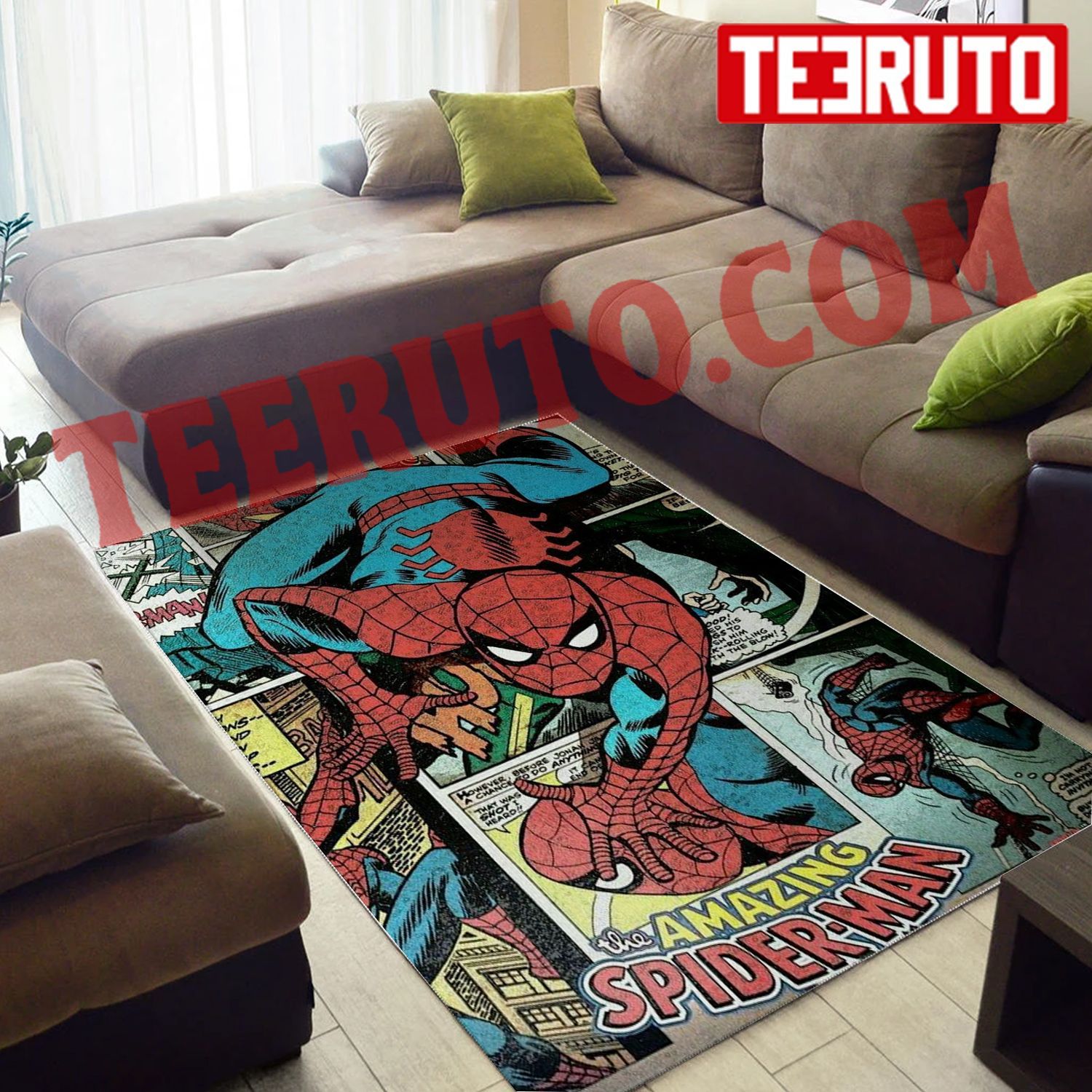 The Amazing Spiderman Comic Design Rug - Teeruto