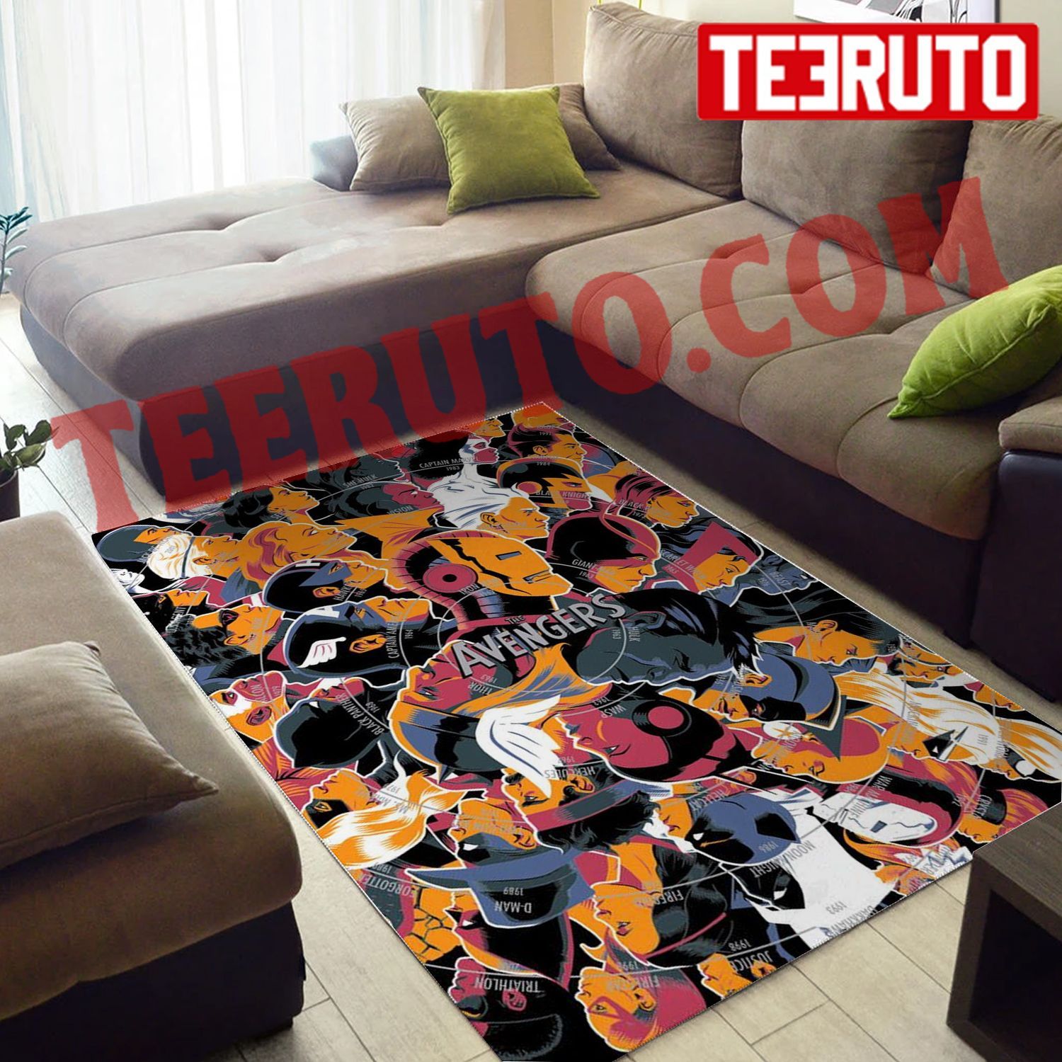 The Avengers Comic Fanart Marvel Rug - Teeruto