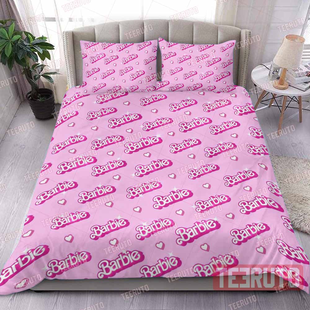 Barbie Heart Cute Pattern Bedding Set - Teeruto