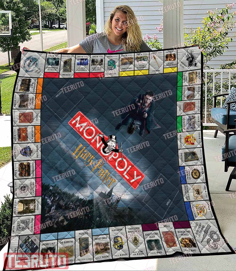 HP Harry Potter Monopoly Quilt Blanket - Teeruto