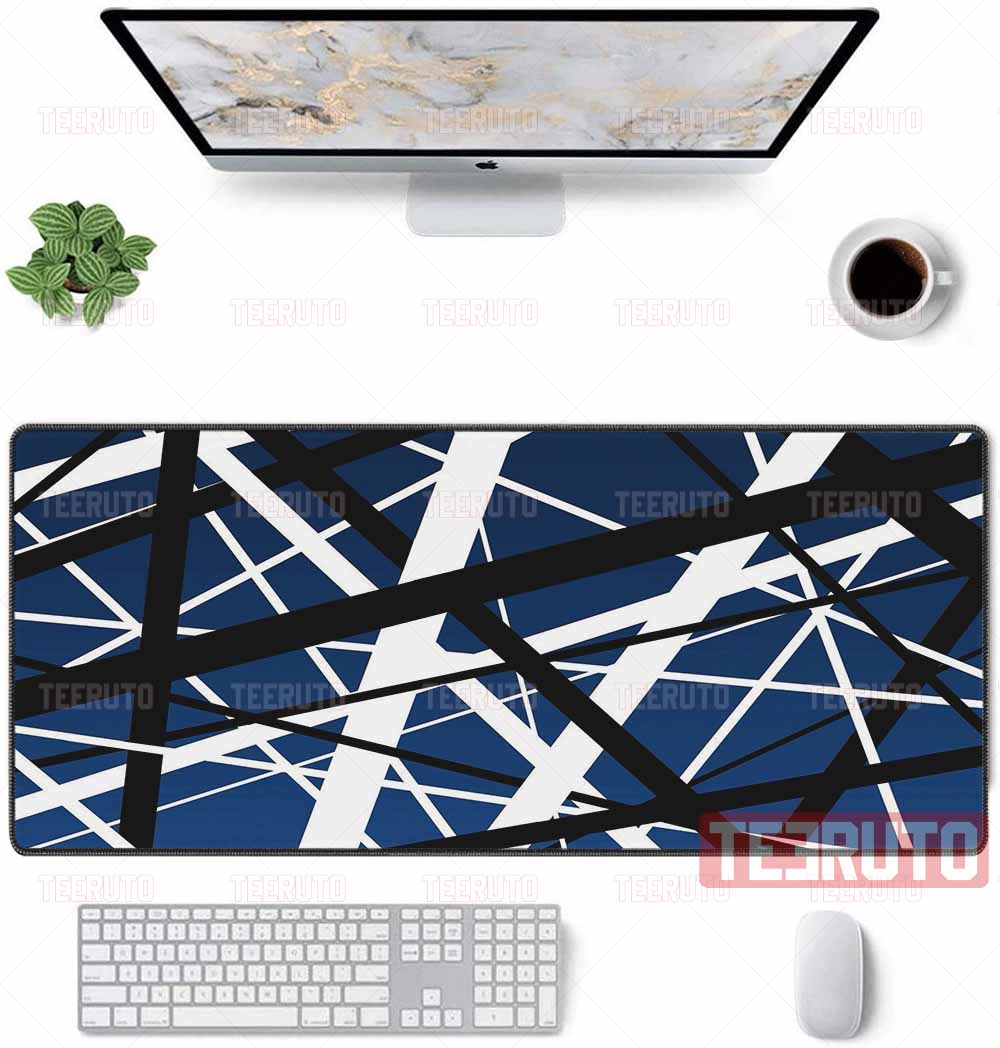 Navy Ver Signature Van Halen Pattern Mouse Mat - Teeruto