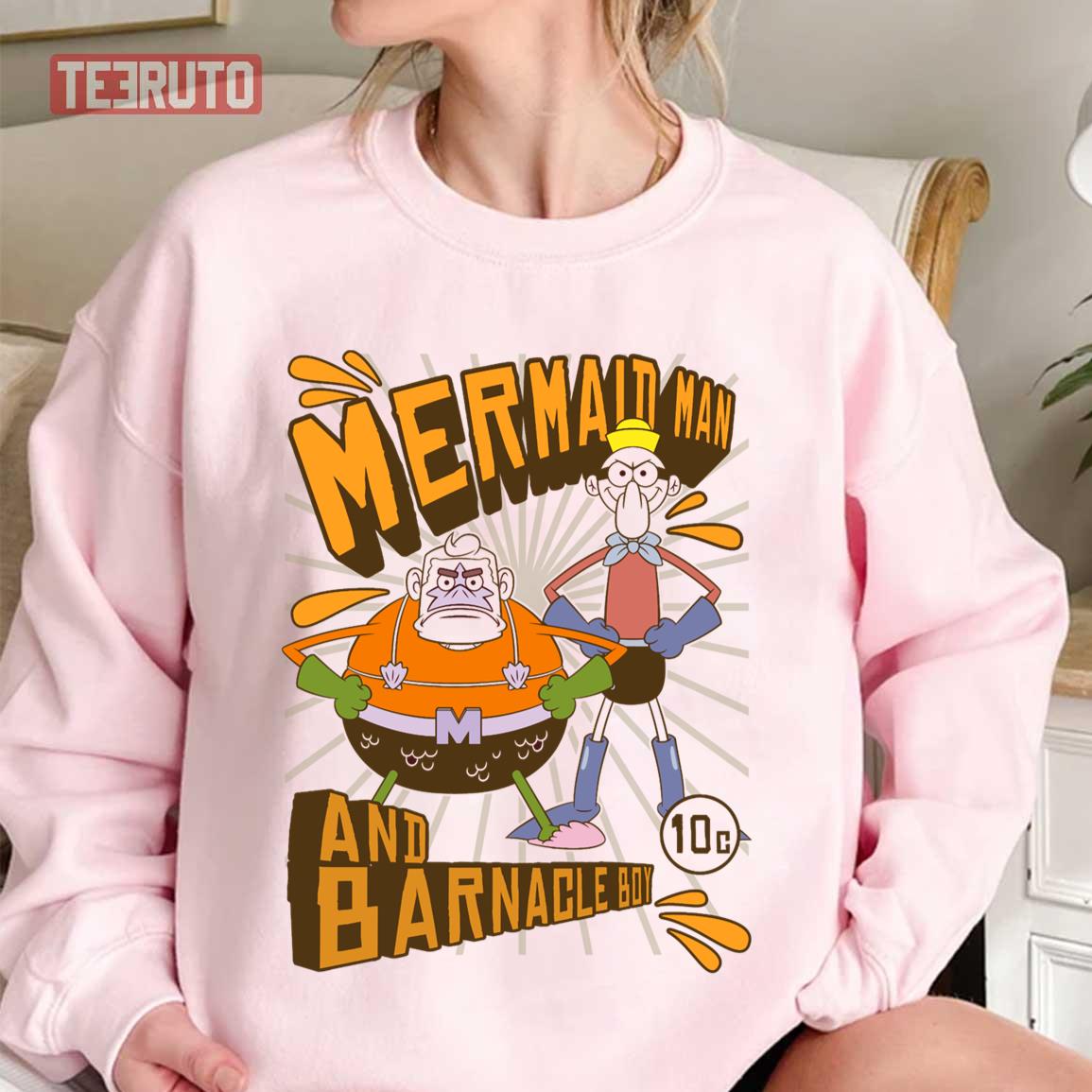 Spongebob Mermaid Man And Barnacle Boy Unisex Sweatshirt - Teeruto