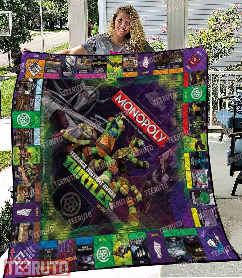 Teenage Mutant Ninja Turtles Monopoly Quilt Blanket - Teeruto