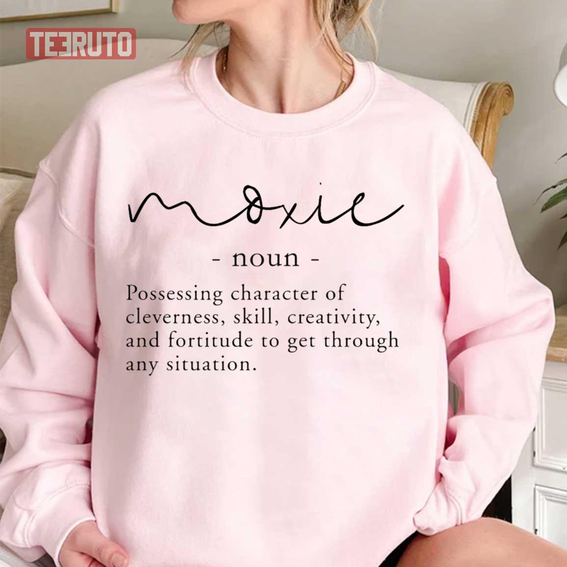 Moxie Definition Minimalist Black On White Unisex T-Shirt - Teeruto