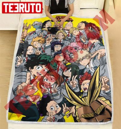 My Hero Academia Selfie All Casts Fleece Blanket - Teeruto