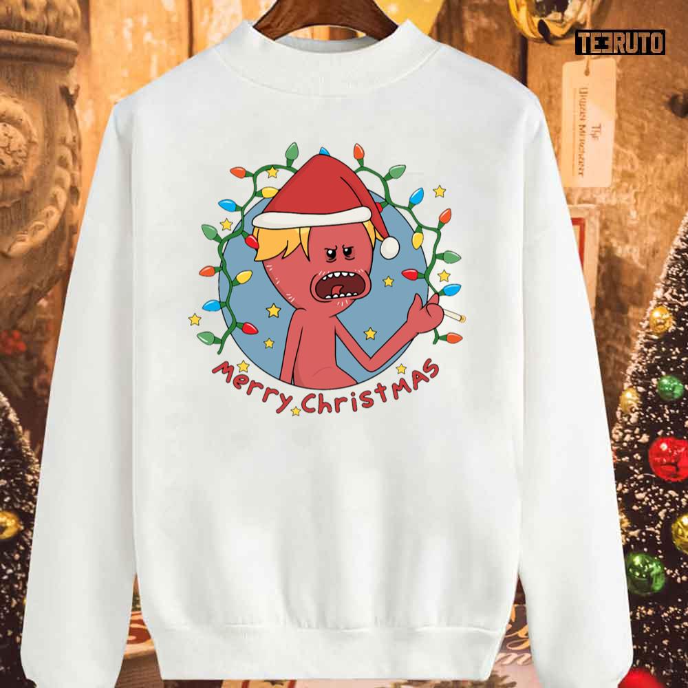 Red Meeseeks Merry Christmas Unisex Sweatshirt - Teeruto