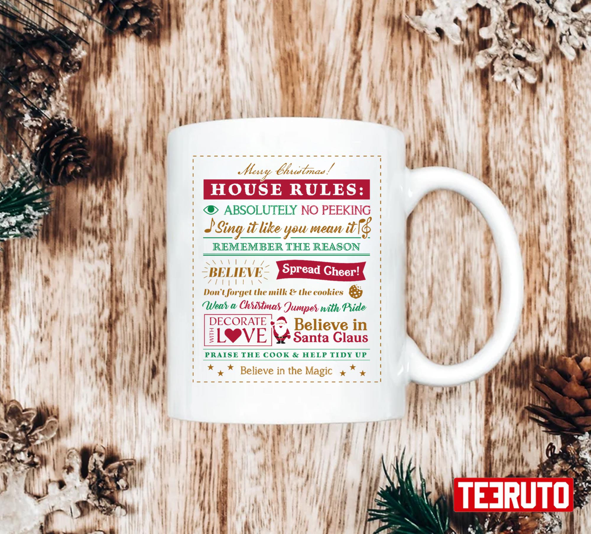 Christmas Rules Cute And Funny Christmas Jumper Sweatshirt - Teeruto