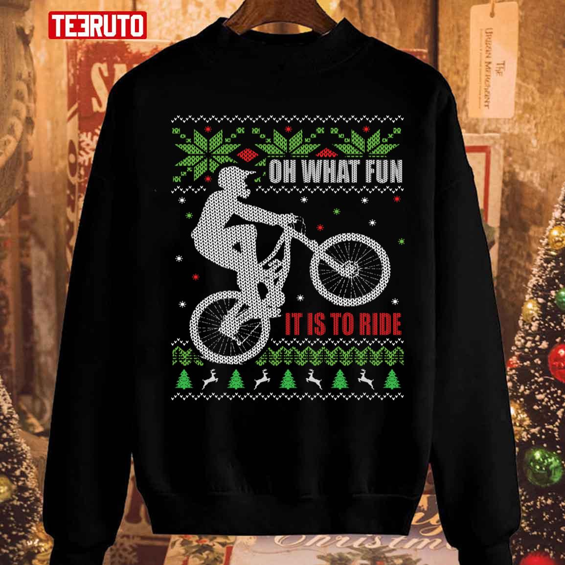Mountain Bike Christmas Unisex Sweatshirt - Teeruto