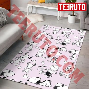Pink Little Snoopys Pattern Rug - Teeruto