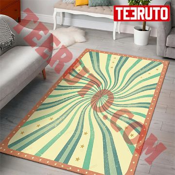Spiral Stripes Retro Circus Background Rug - Teeruto