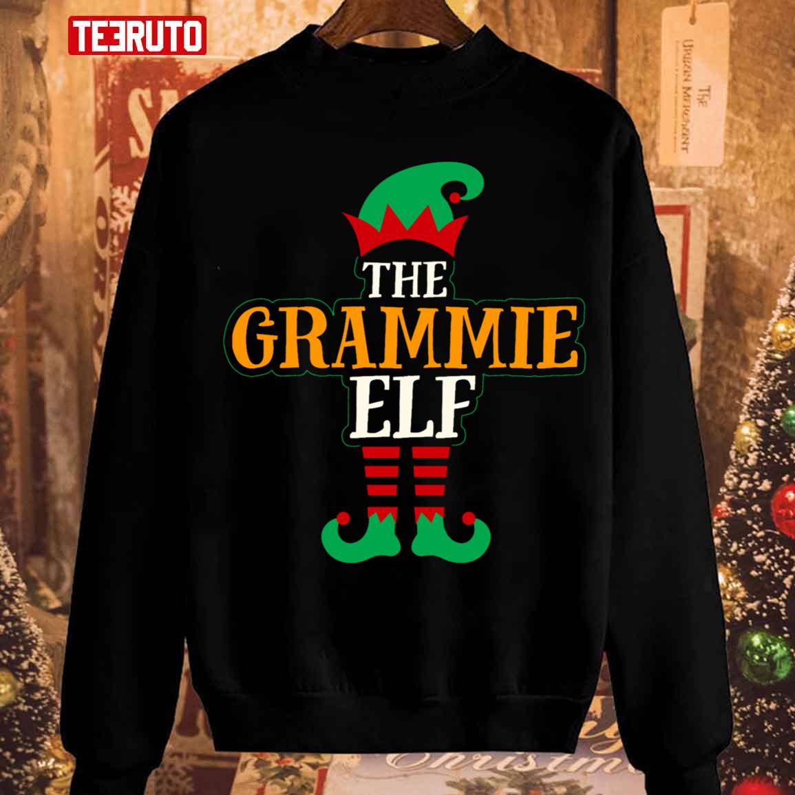 The Grammie Elf Grandma Elf Christmas Sweatshirt - Teeruto