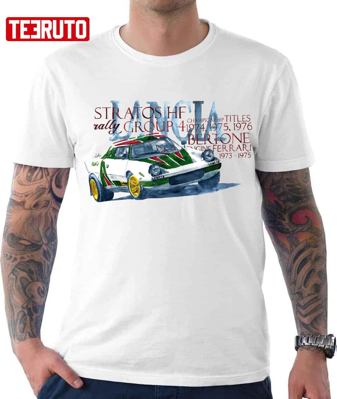 Vintage Rally Group B Lancia Stratos Unisex T-Shirt - Teeruto