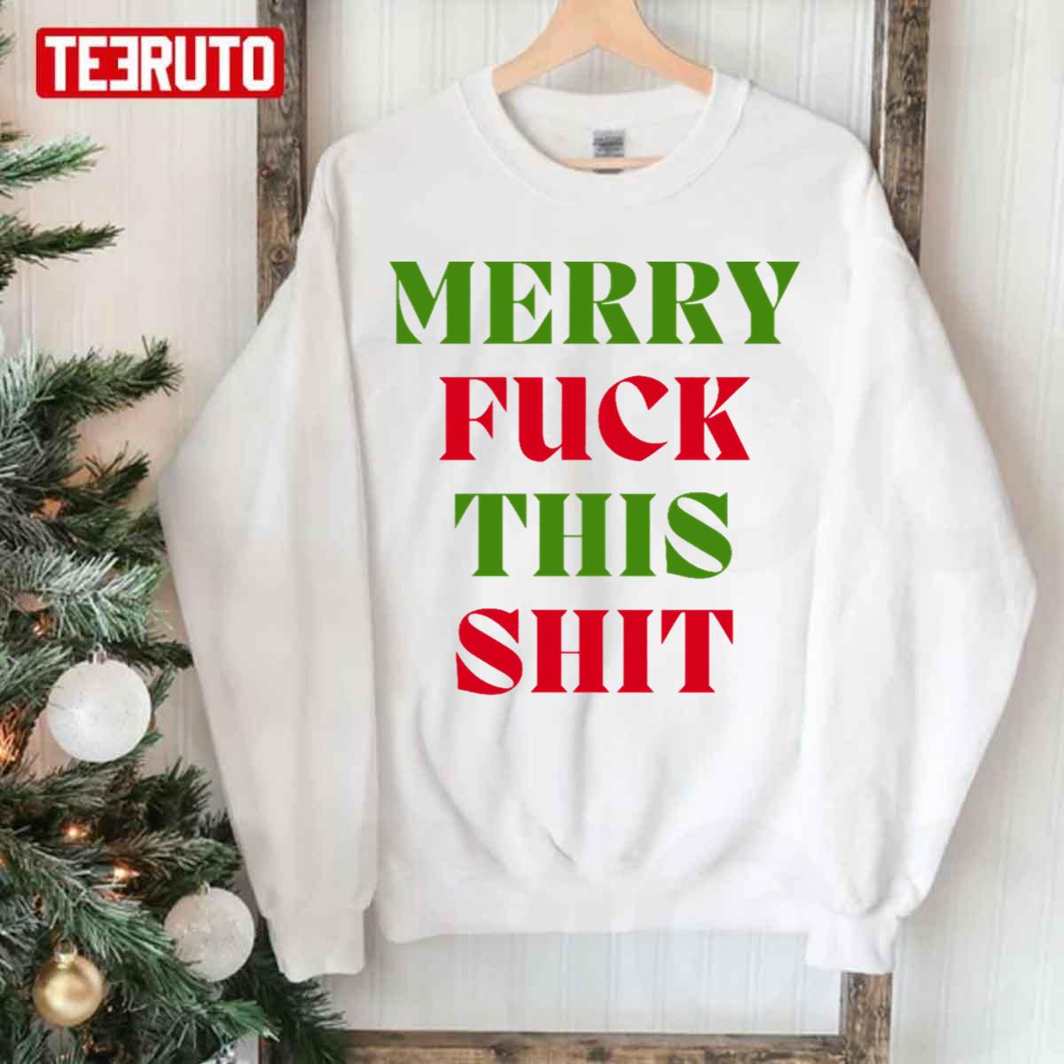 Christmas Humor Rude Offensive Inappropriate Unisex Sweatshirt - Teeruto