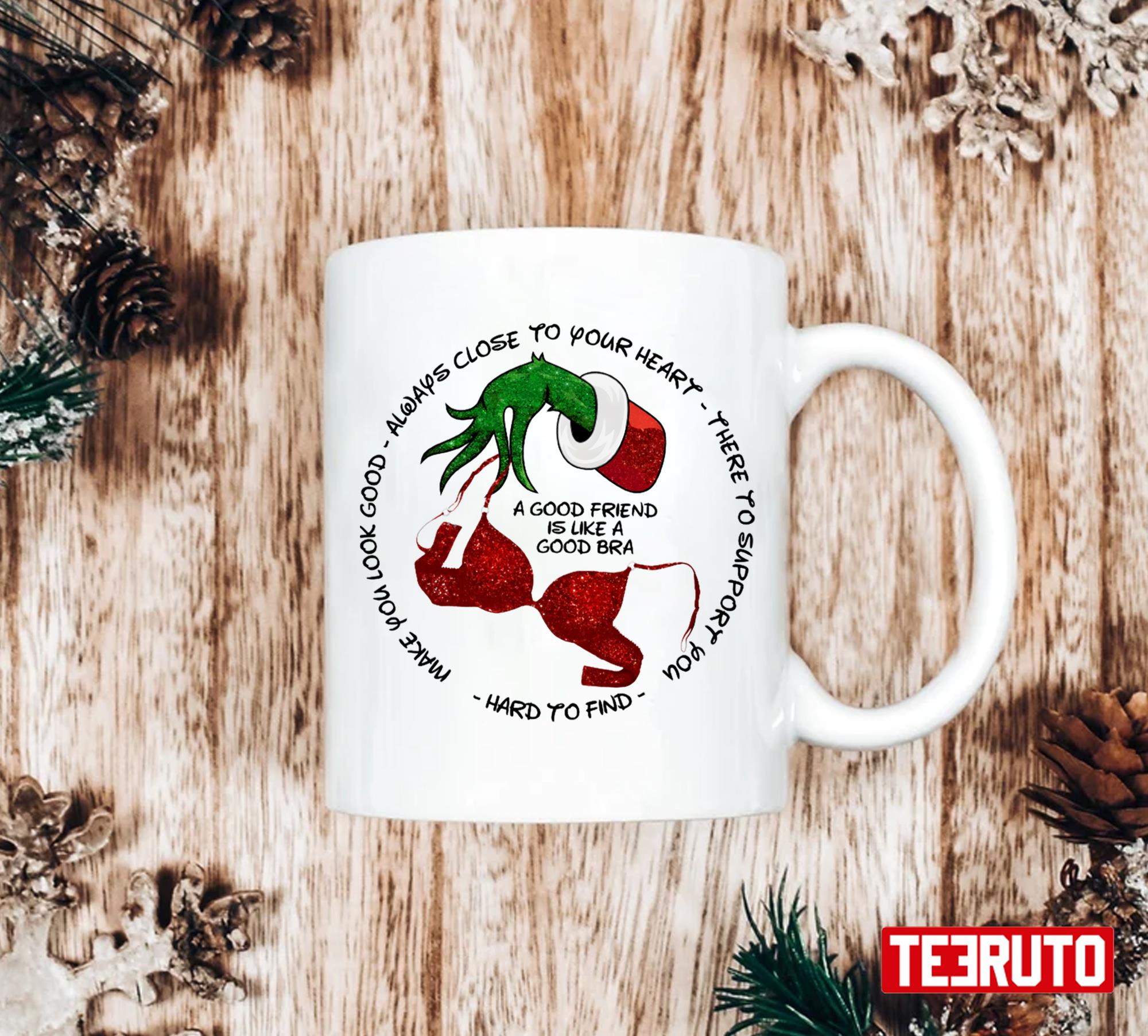 Friend Like A Bra Christmas Ornament Grinch Unisex Sweatshirt - Teeruto