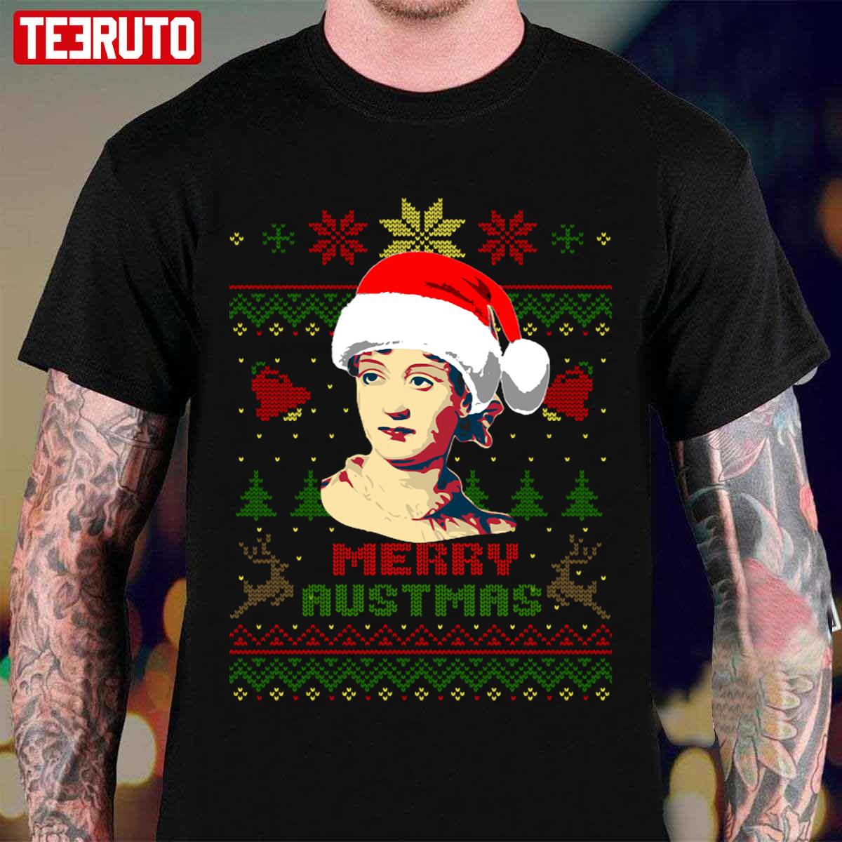 Jane Austin Merry Austmas Unisex T-Shirt - Teeruto