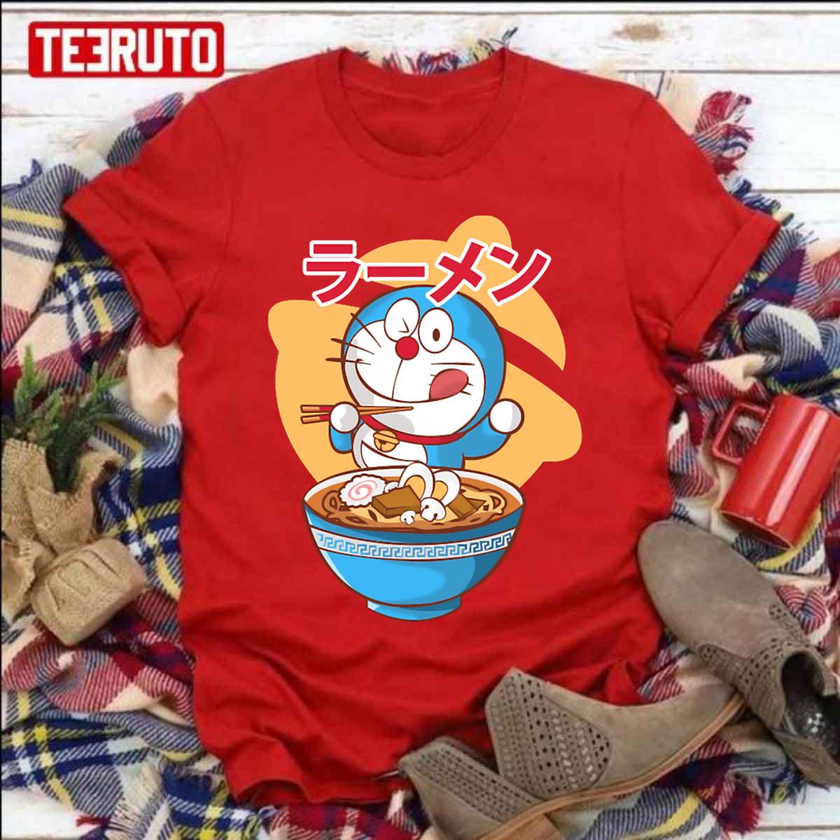 Ramen Food Anime Doraemon Unisex T-Shirt - Teeruto