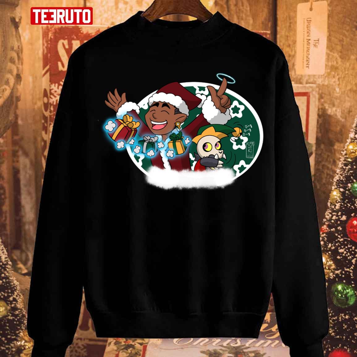 Santa Gus And Elf King Christmas Unisex Sweatshirt - Teeruto