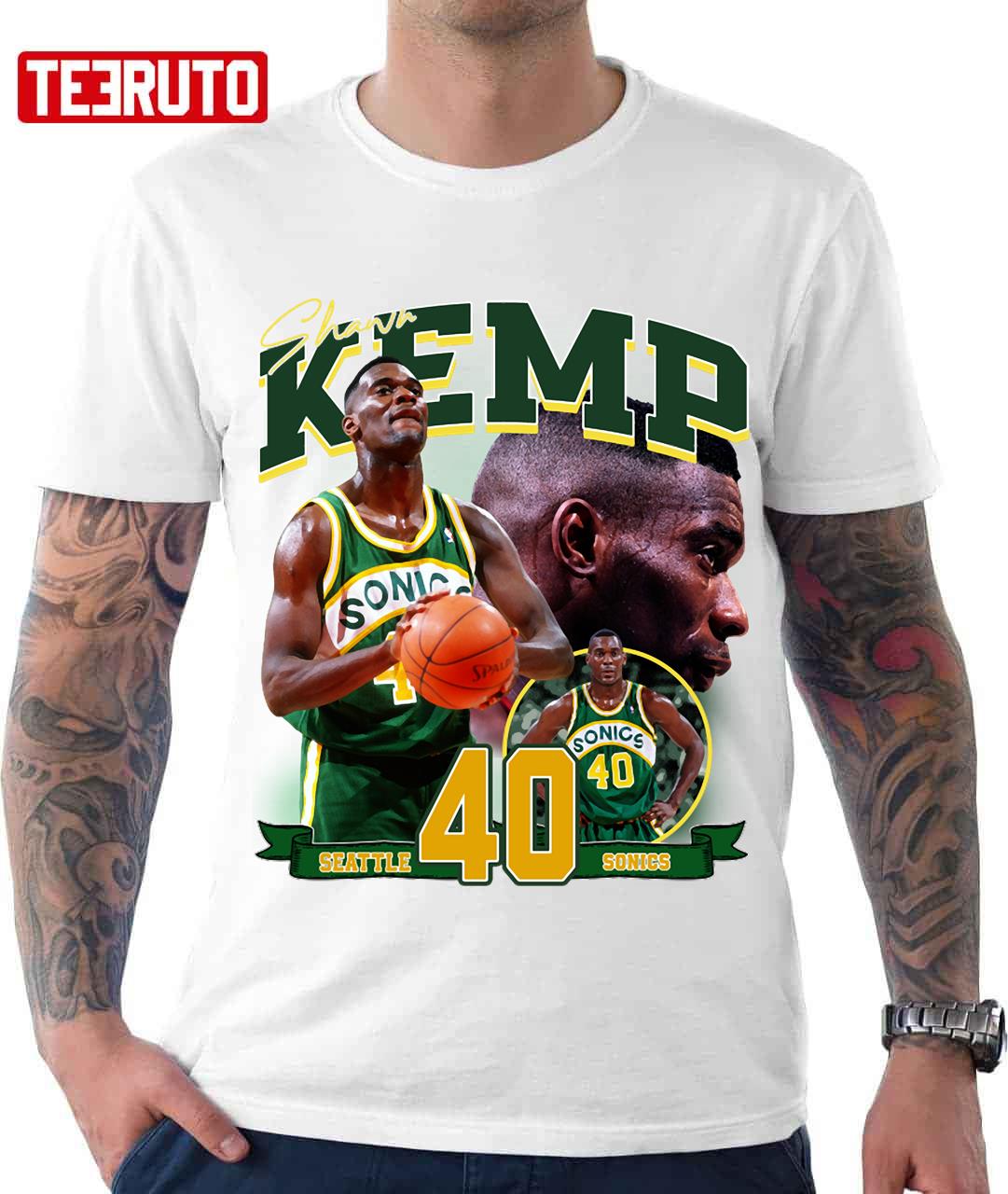 Shawn Kemp The Reign Man Basketball Legend Signature Unisex T-Shirt ...
